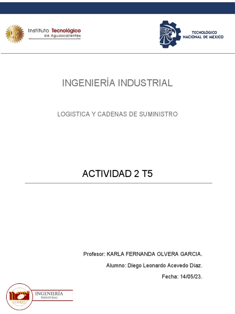 Act 2 T5 | PDF | Logística | Sistema de Posicionamiento Global