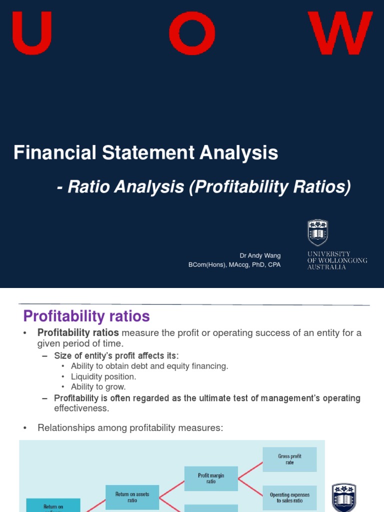 Lecture 9 Part 6 Ratio Analysis - Profitability | PDF