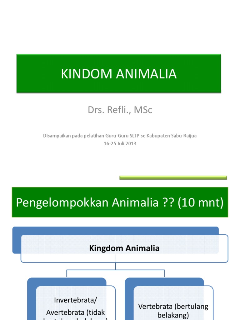 Klasifikasi Kingdom Animalia Kelas 7 | PDF | Sains & Matematika