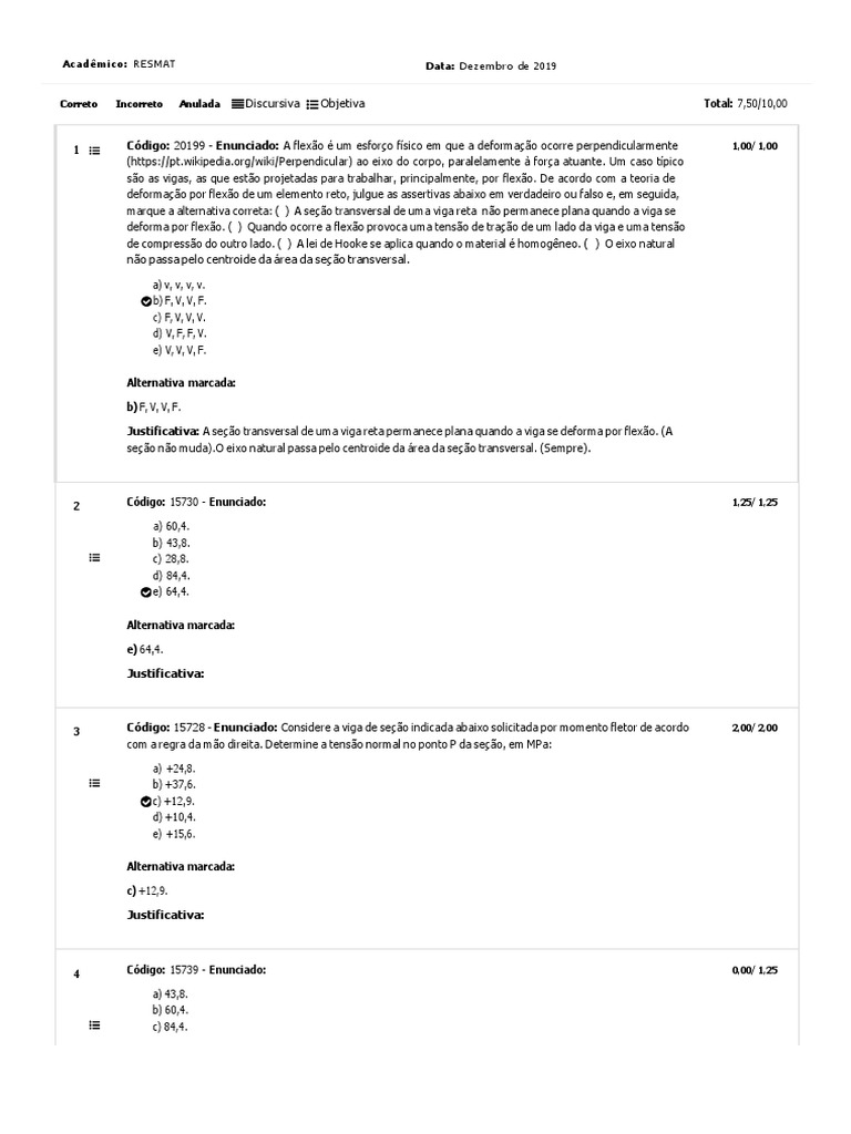 Ap5 Resmat | PDF | Flexão (Física) | Elasticidade (Física)