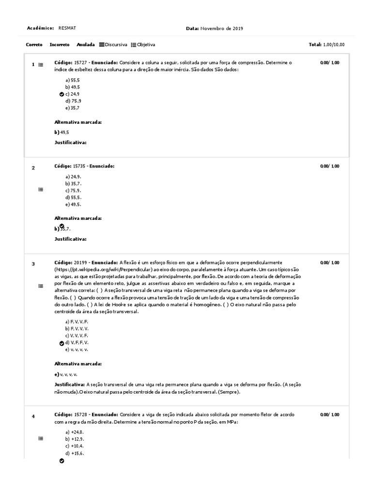 Ap4 Resmat Pdf Flexão Física Estresse Mecânica