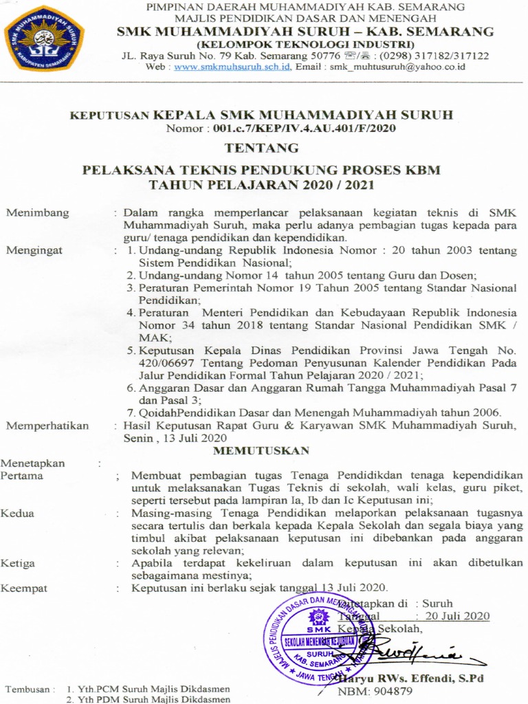 SK Tugas Tambahan - 1 | PDF