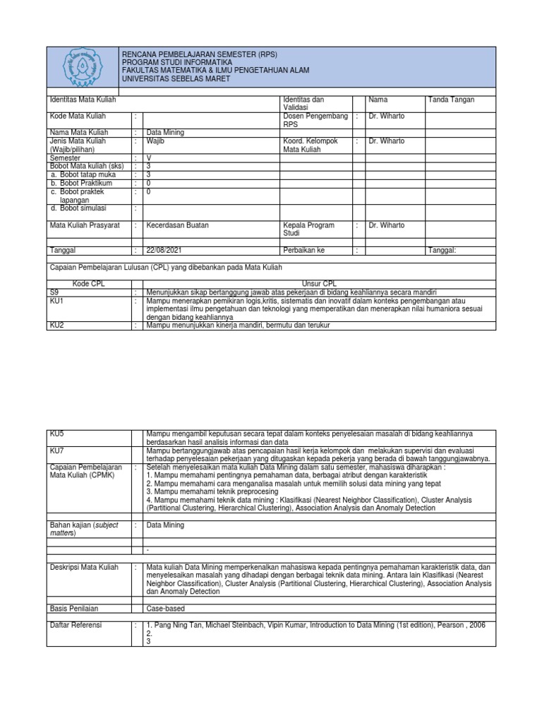 RPS-Data Mining-2021 | PDF