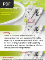 LQA Restaurant Standards | PDF | Waiting Staff | Tableware