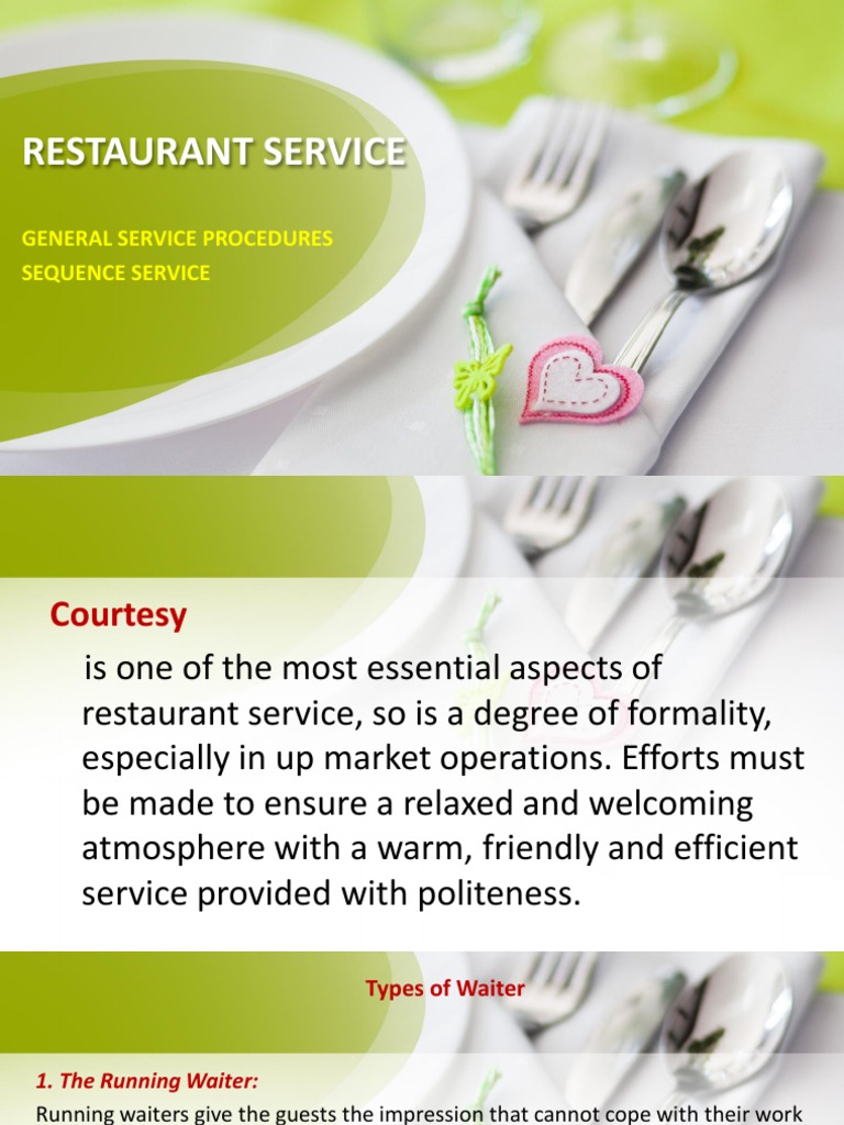 6 Restaurant Service Basic | PDF | Tableware | Waiting Staff