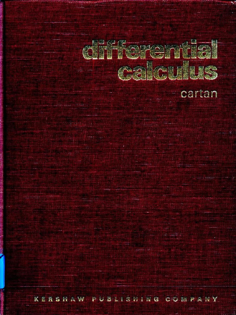 H Cartan Differential Calculus Houghton Mifflin 1971 Compress | PDF