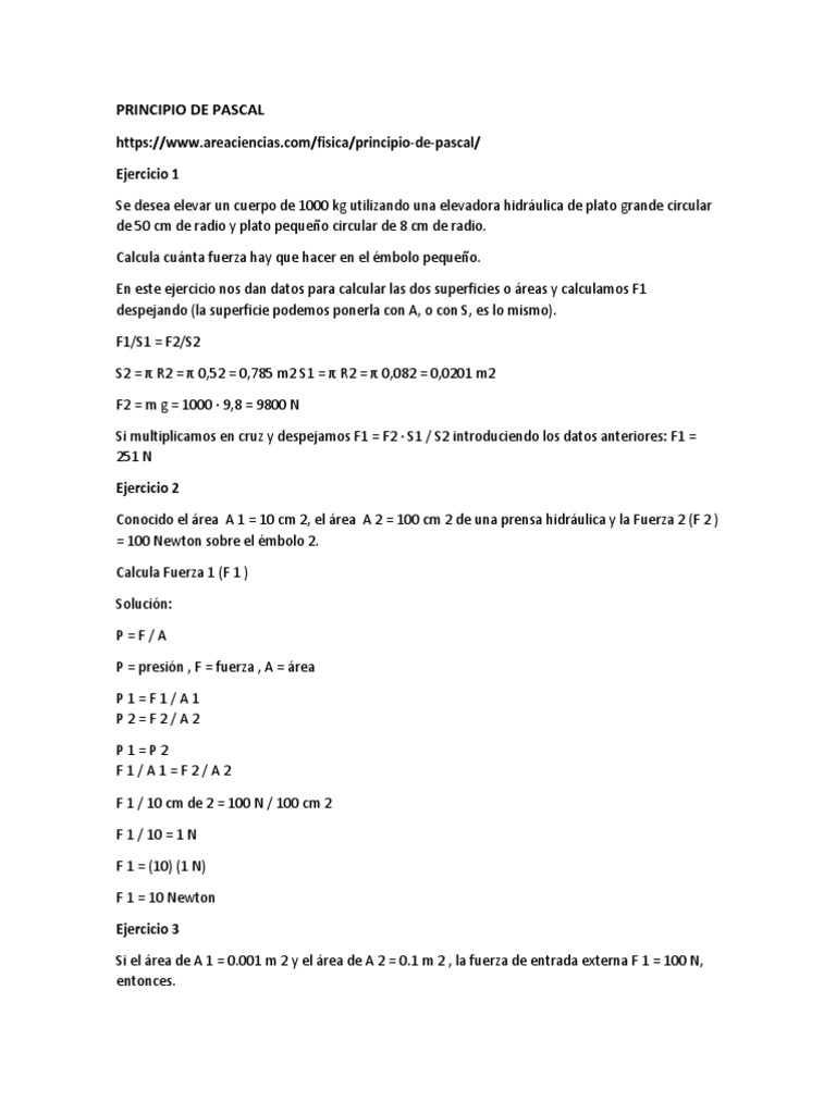 Principio de Pascal | PDF