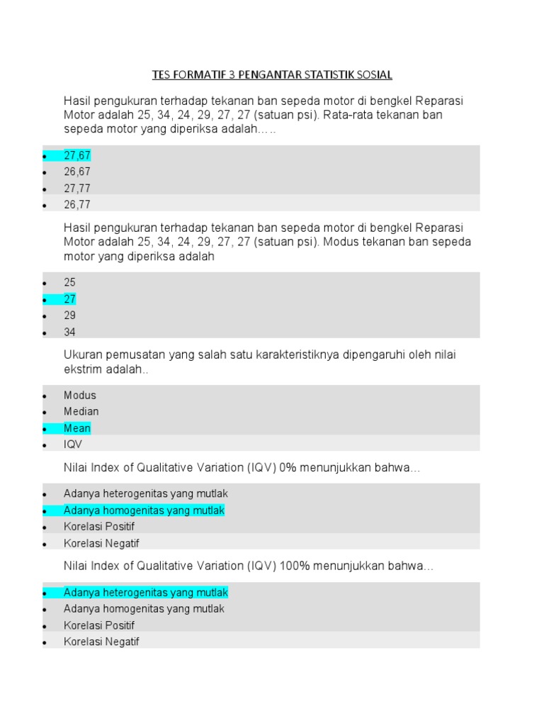 Tes Formatif 3 | PDF