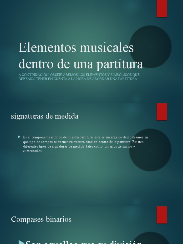 Elementos Musicales Dentro de Una Partitura | PDF | Tecnicas musicales ...
