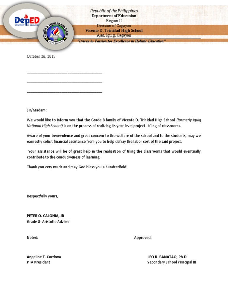 Solicitation Letter | PDF