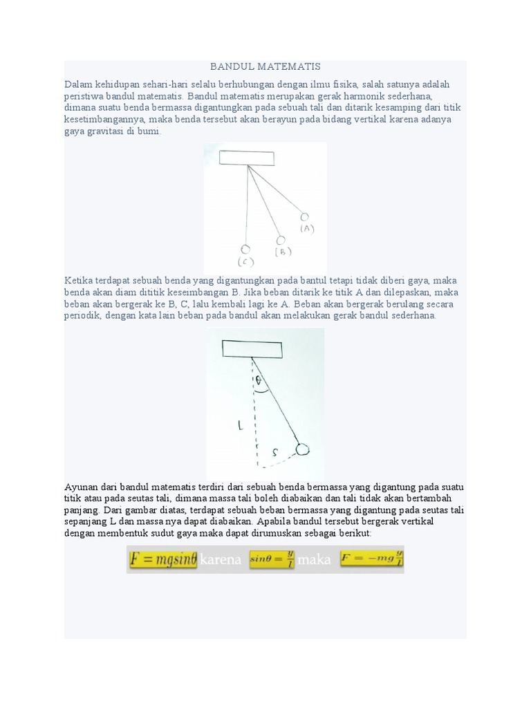 Penerapan Bandul Matematis Sehari-hari | PDF