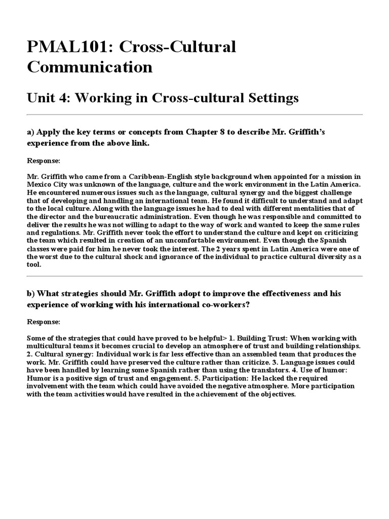 PMAL 101 - Unit 4 Case Study | PDF