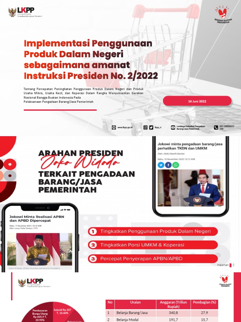 Paparan Implementasi Inpres 2 Tahun 2022 - Kementerian ATR-BPN | PDF