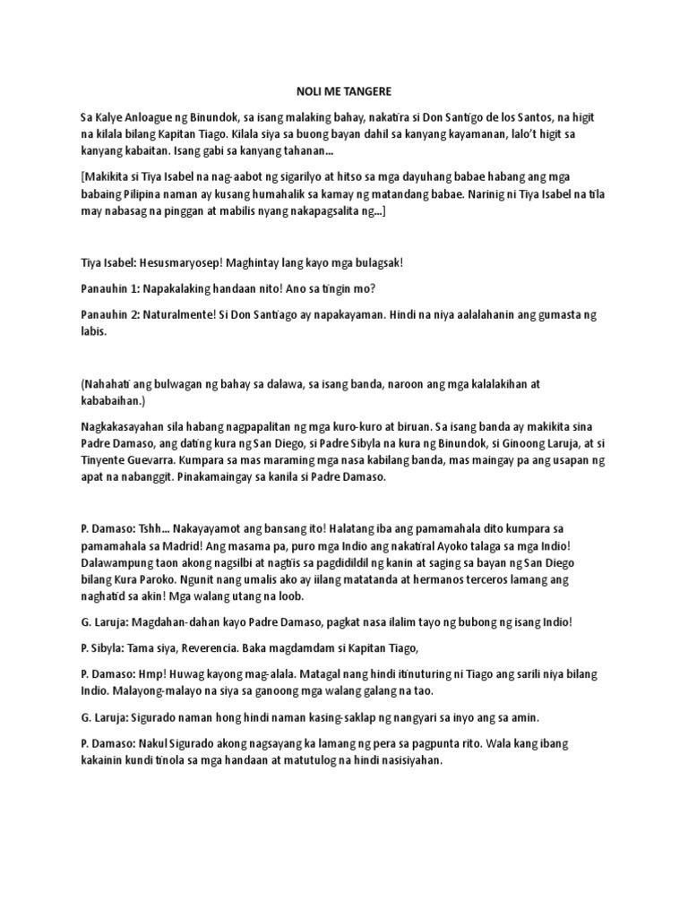 Noli Me Tangere Script (9-Mahogany) | PDF