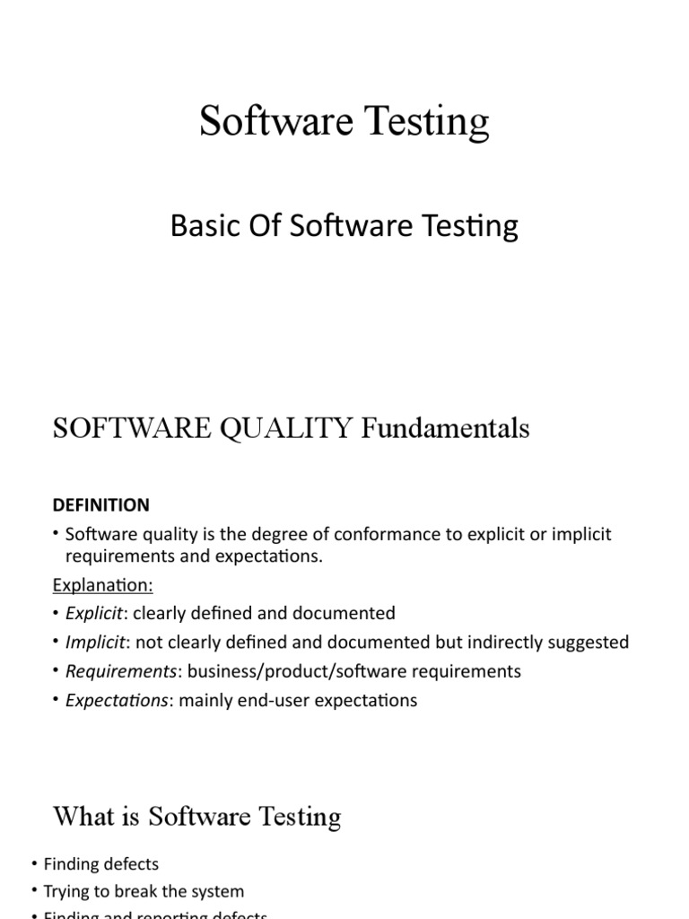 Software Testing Pdf Software Testing Software Bug