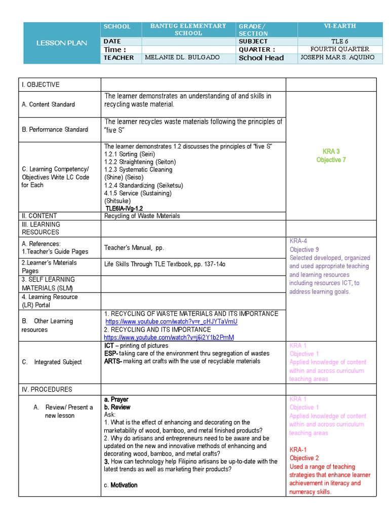 Tle6 - Cot DLP Q4 2023 | PDF | Educational Technology | Educational Assessment