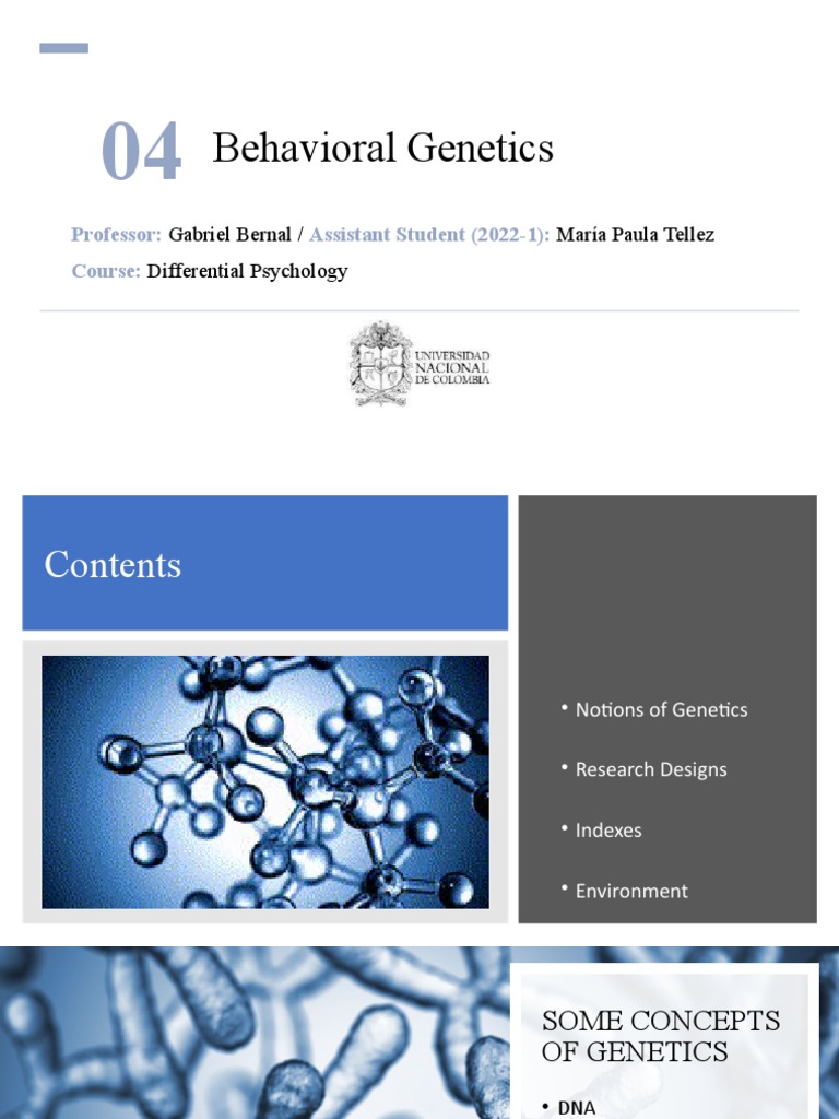 04 Behavioral Genetics | PDF | Heritability | Genetics