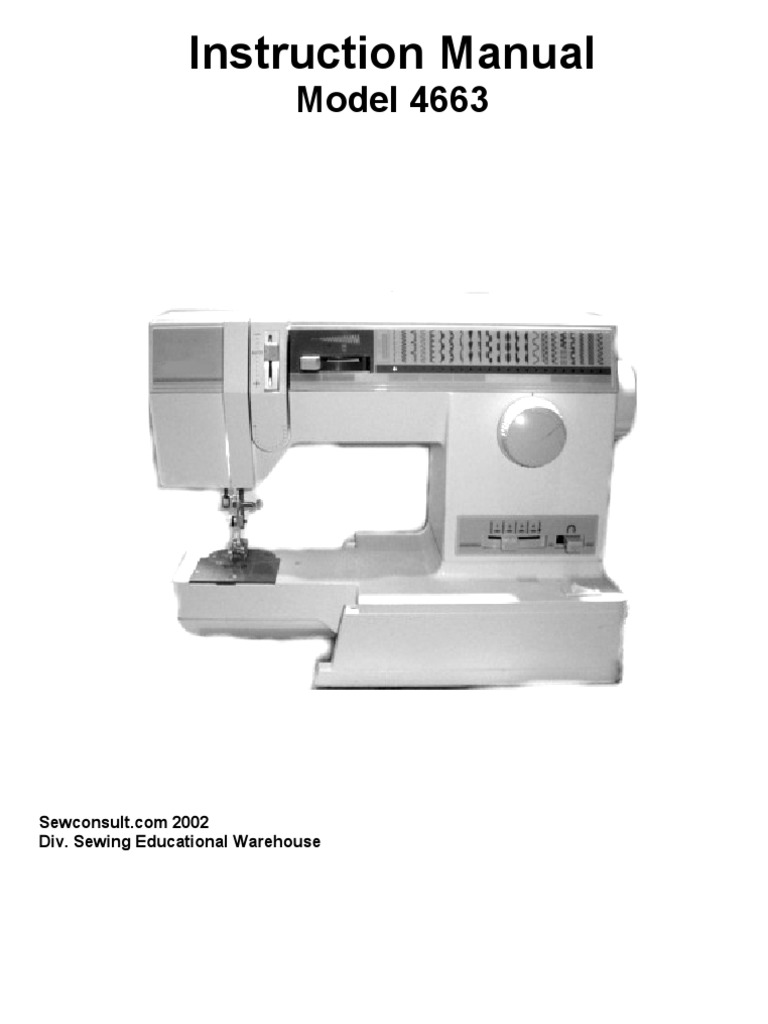 Singer 4663 Sewing Machine | PDF