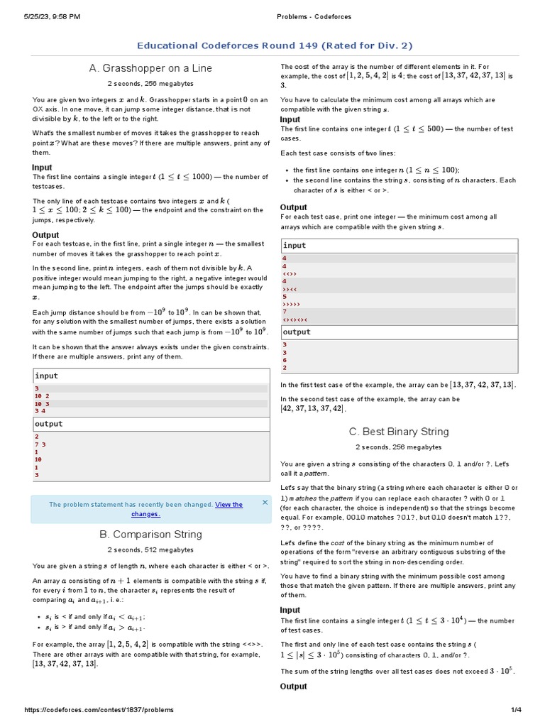 Competitive Programming Challenges | PDF