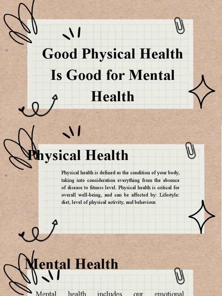 Good Physical Health Is Good For Mental Health PerDev | PDF | Self ...