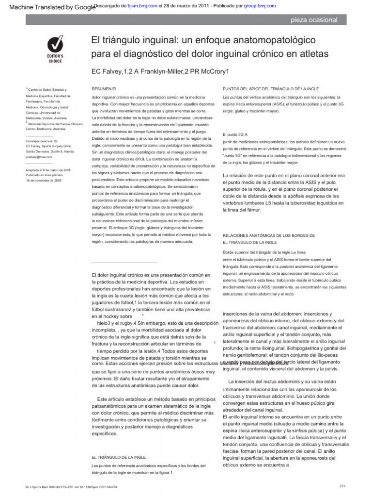El Triangulo de La Ingle | PDF | Anatomía del miembro inferior ...