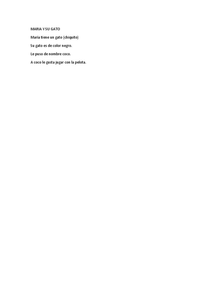 Maria y Su Gato | PDF