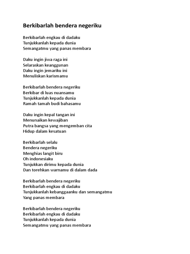 Berkibarlah bendera negeriku | PDF