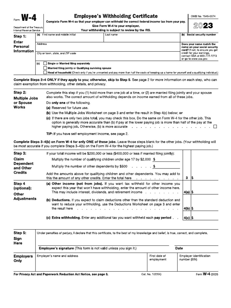 W-4 Form | PDF