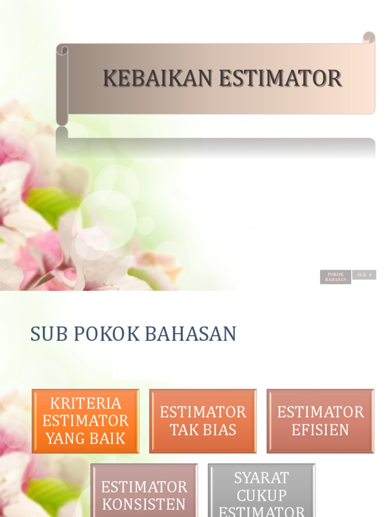 Stat Mat 4 Kebaikan Estimator Pdf