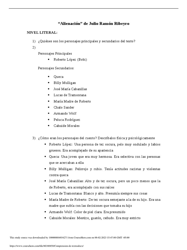 Comprension De Textos Pdf