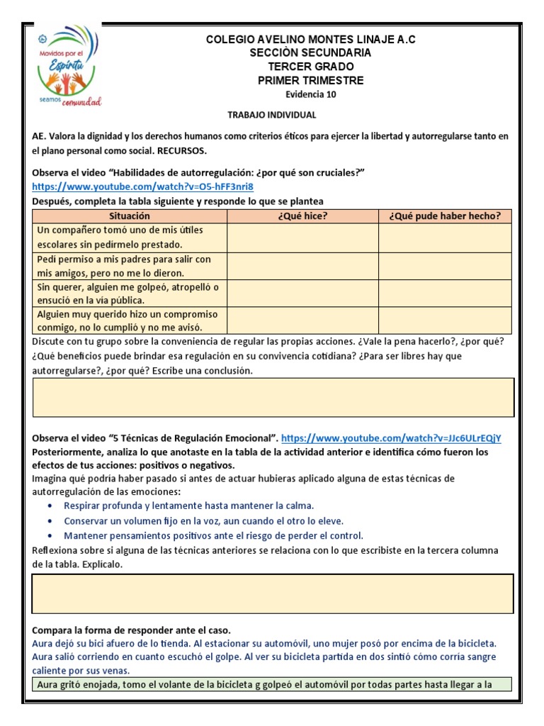 Semana 10 Recursos | PDF | Las emociones | Autorregulación emocional