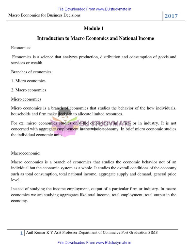 Macro Economics For Business Decisions (WWW - Bustudymate.in ...