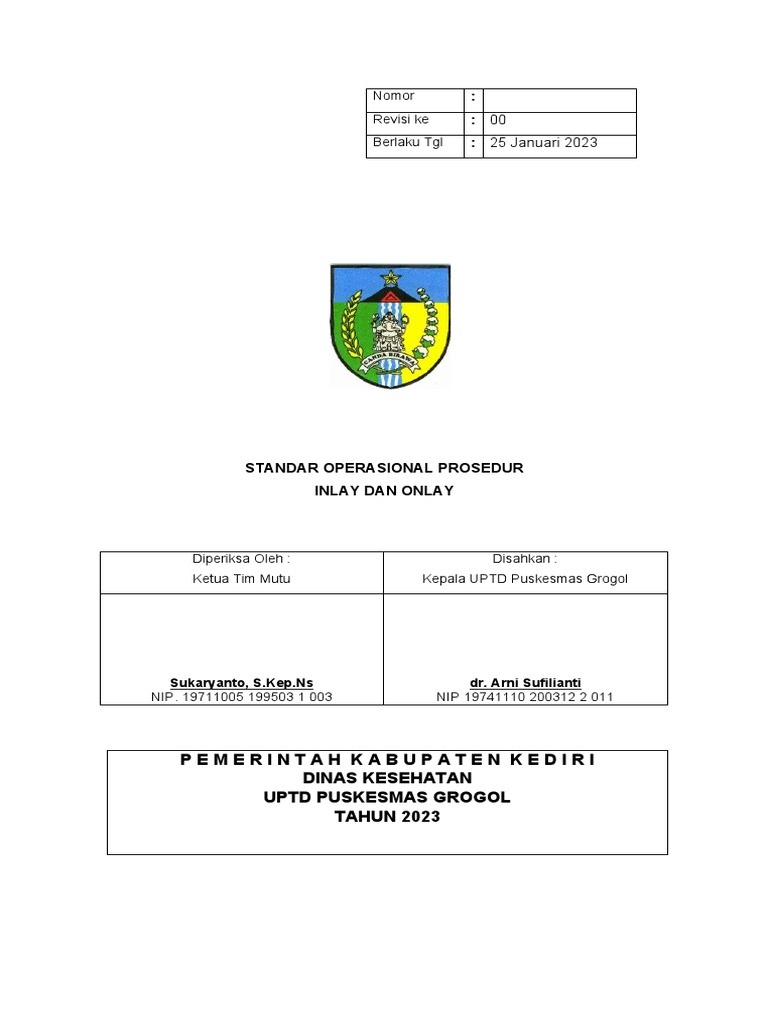Prosedur Restorasi Inlay dan Onlay Gigi | PDF | Sains & Matematika