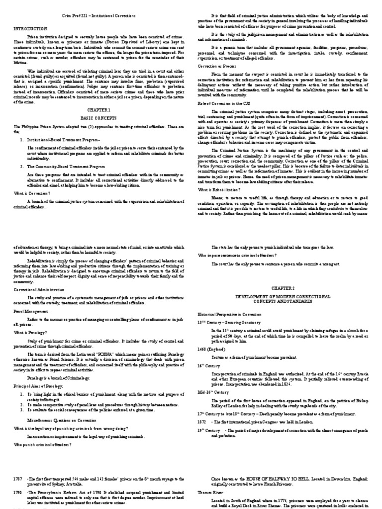 Ca 1 | PDF | Prison | Rehabilitation (Penology)