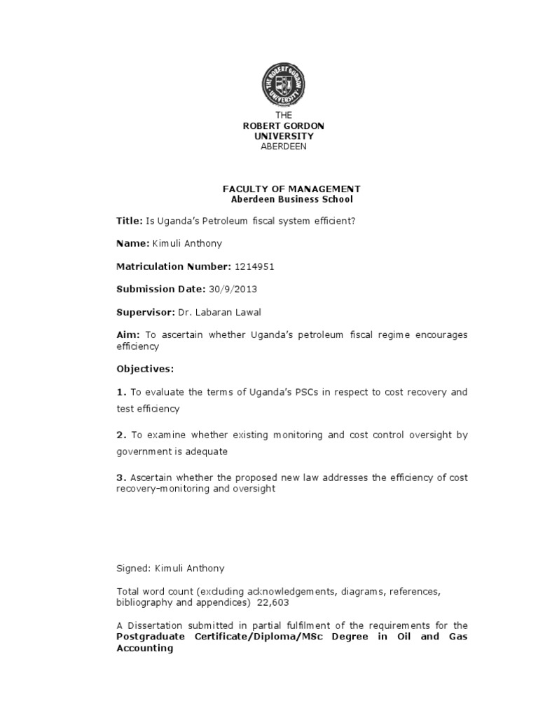 Kimuli A Dissertation | PDF | Taxes | Royalty Payment