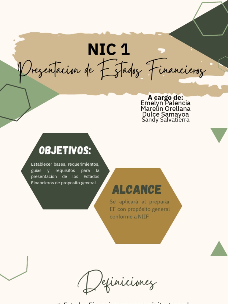 Nic 1 | PDF | Estado financiero | normas internacionales de INFORMACION FINANCIERA