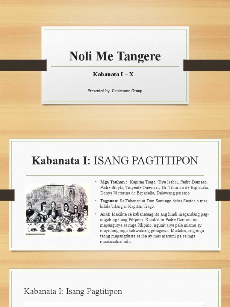 Noli Me Tangere Capistrano Jayvee C. | PDF