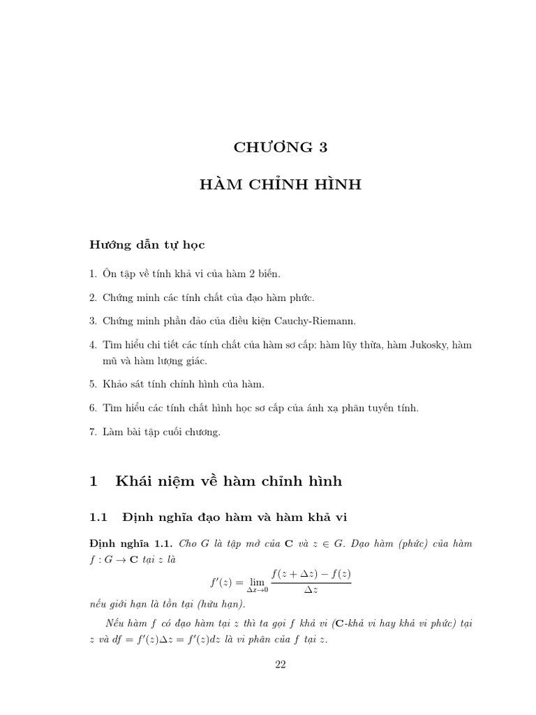 Hàm chỉnh hình | PDF