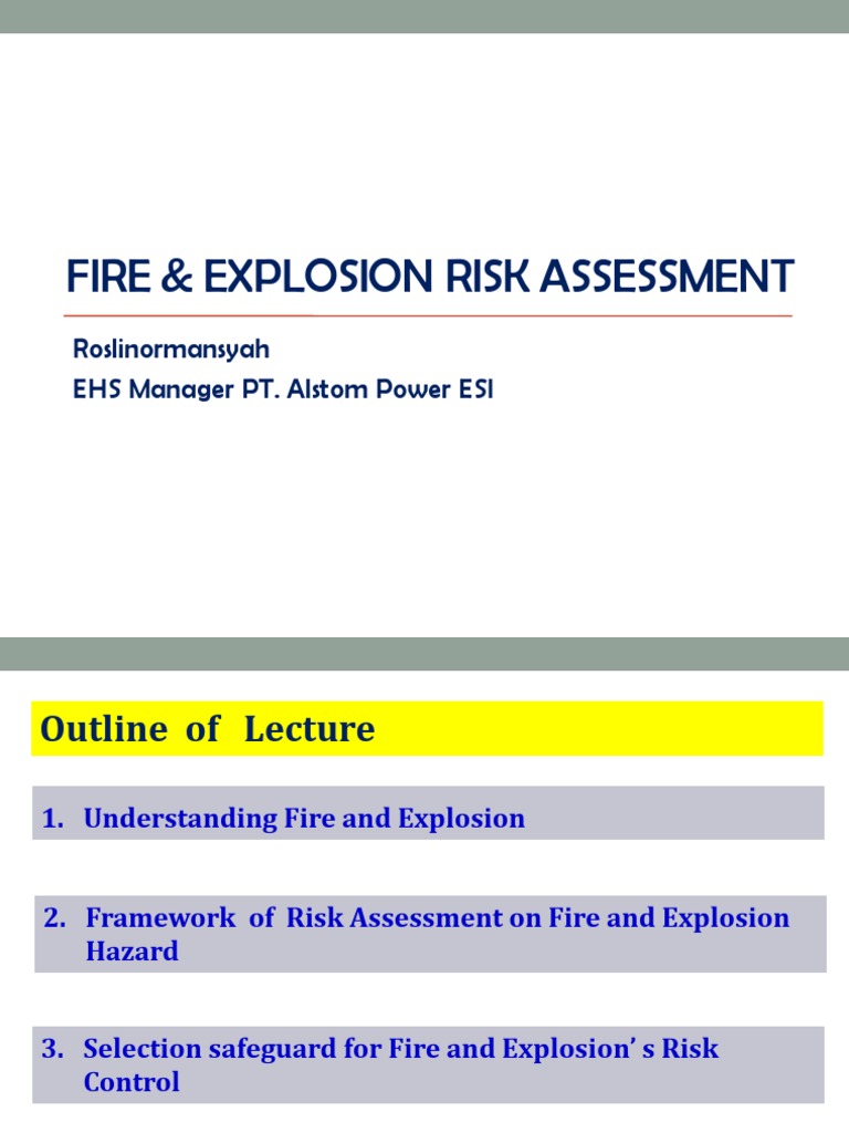 Fire & Explosion Risk Assessment | PDF | Risk | Risk Assessment