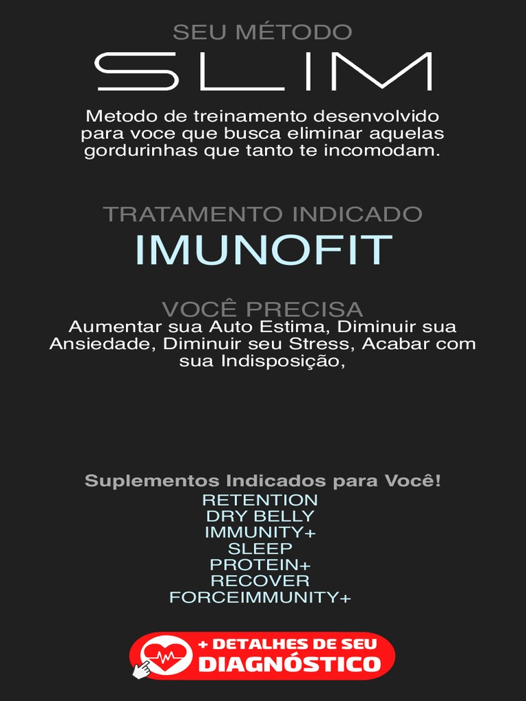 Diagnose-Pratiqueresultadonome Eduardo Coelho Carlesso&produto SLIM&subproduto IMUNOFIT&treino | PDF
