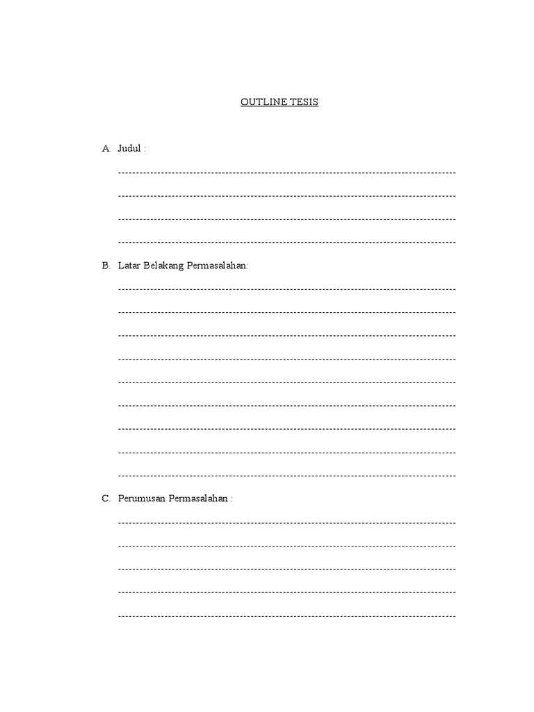 MKN Outline Tesis Revisi | PDF