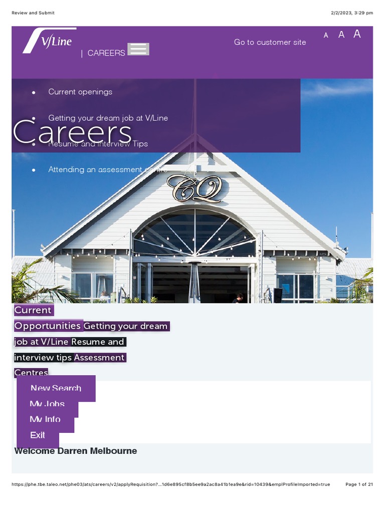 V/Line Careers Application Guide | PDF | Criminal Record | Privacy