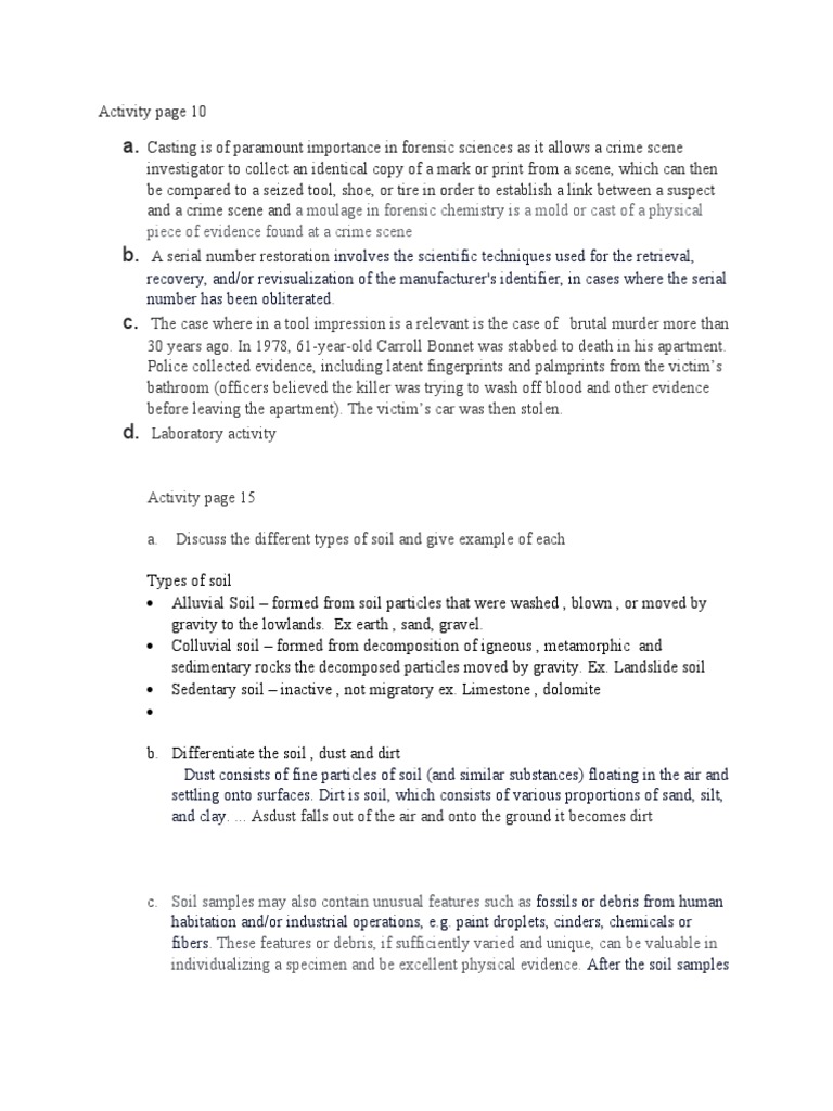 Forensic Chemistry Module 4 Pdf Forensic Science Soil