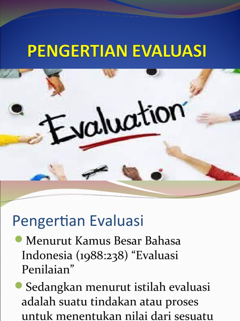 Pengertian Evaluasi | PDF