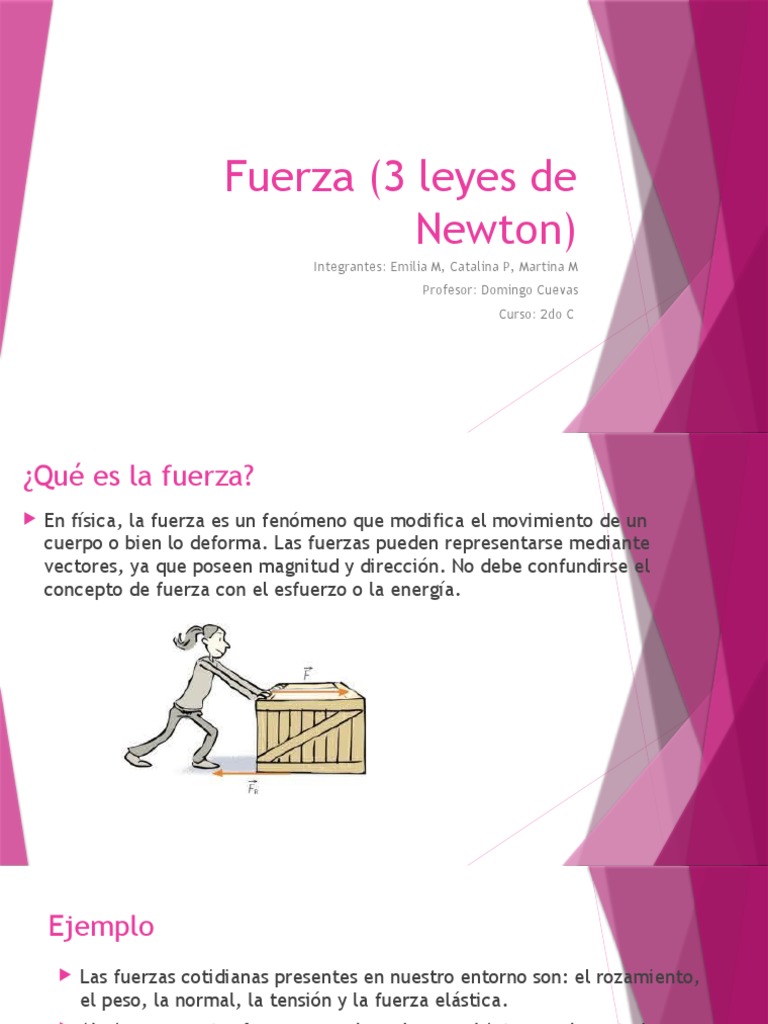 Fuerza (3 Leyes de Newton) | PDF | Fuerza | Las leyes del movimiento de ...
