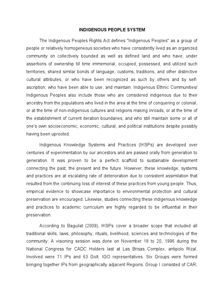 Parole and Indigenous P.S | PDF