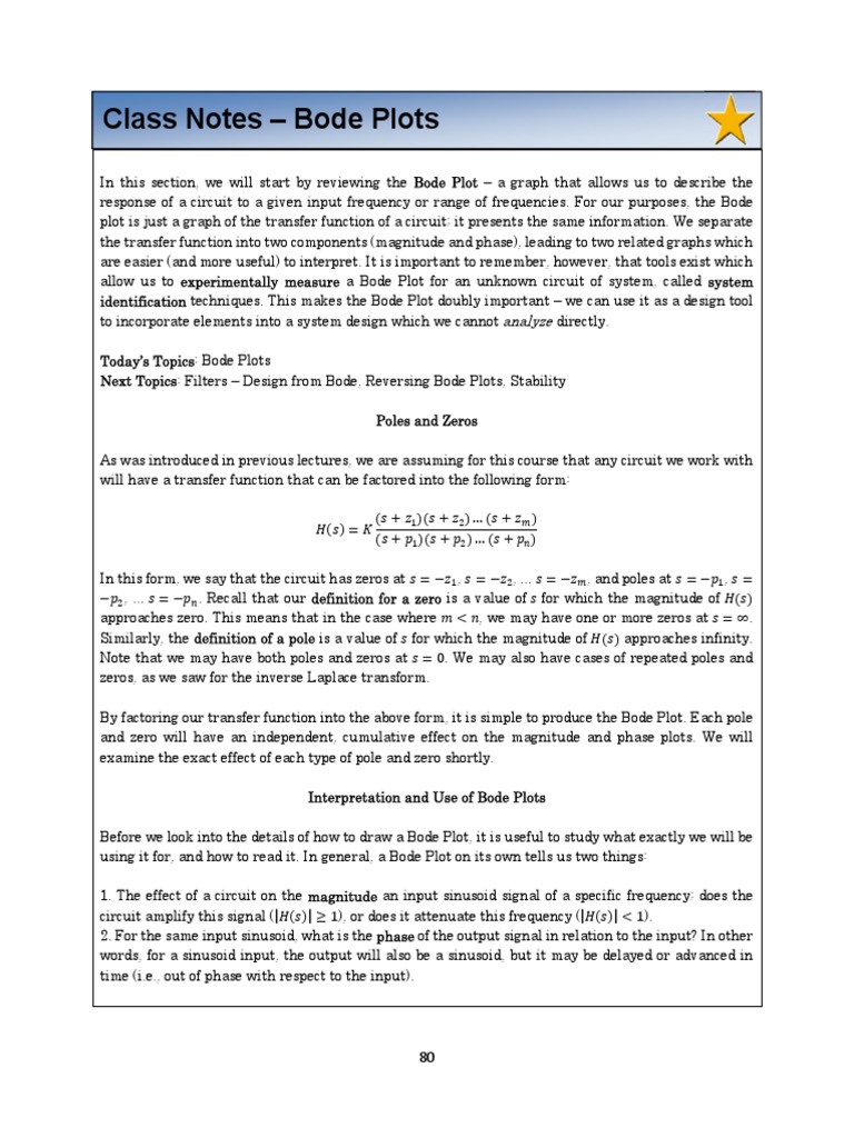 Bode Plot Analysis for Engineers | PDF