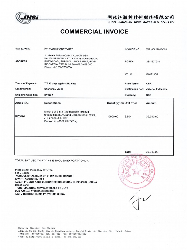 Shipping Docs For 2811227018 (ID008) | PDF | Physical Sciences | Chemistry