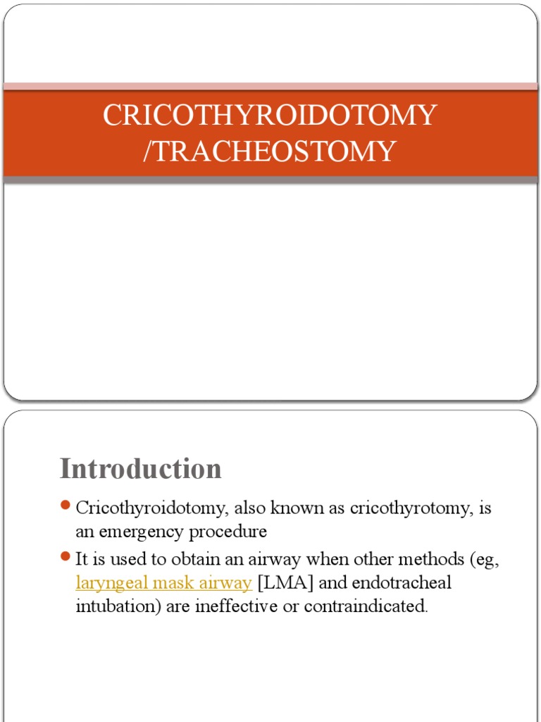 CRICOTHYROIDOTOMY | PDF