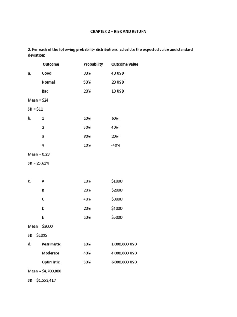 Risk and Return | PDF | Standard Deviation | Data Analysis